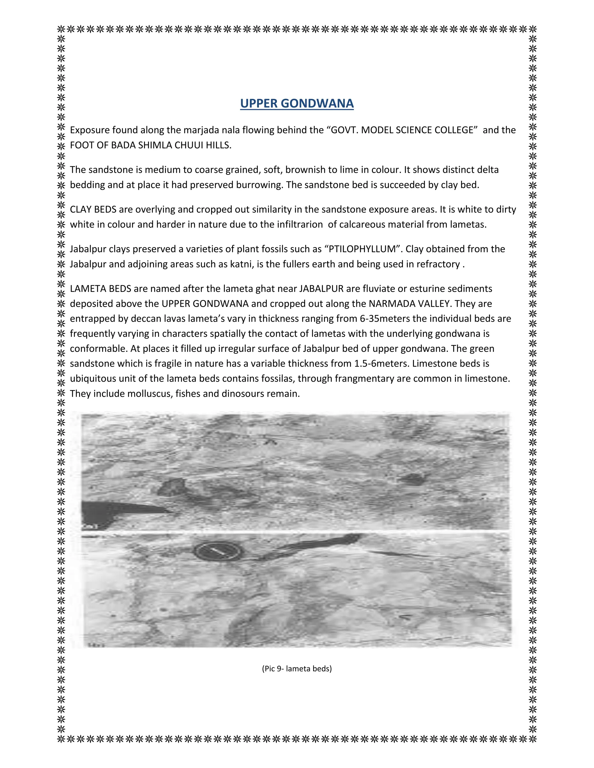 Jabalpur_geology , lithology, economic parts of Jabalpur | DOCX