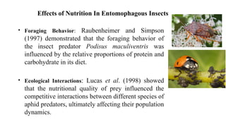 Effect of nutrition in Entomophagous Insectson | PPTX