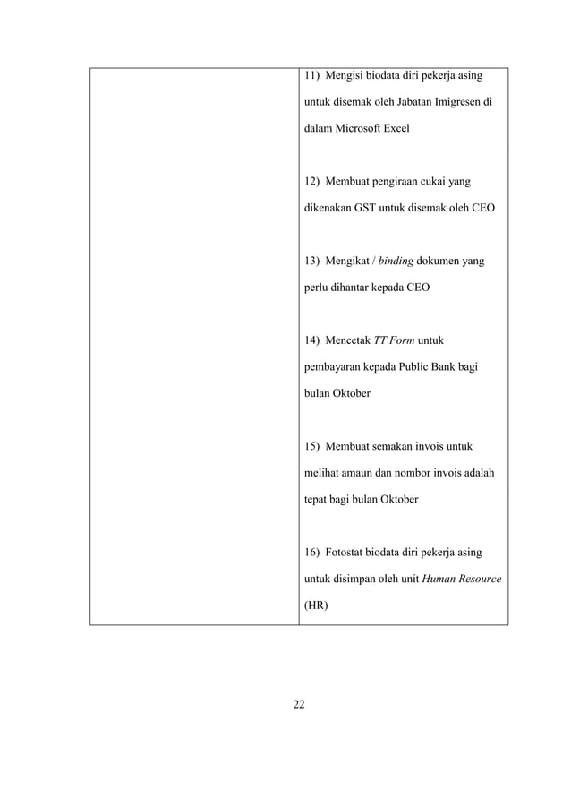 Contoh Report LI Jabatan perdagangan | DOCX