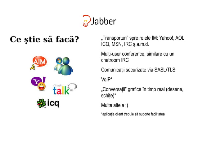 De ce Jabber? | ODP