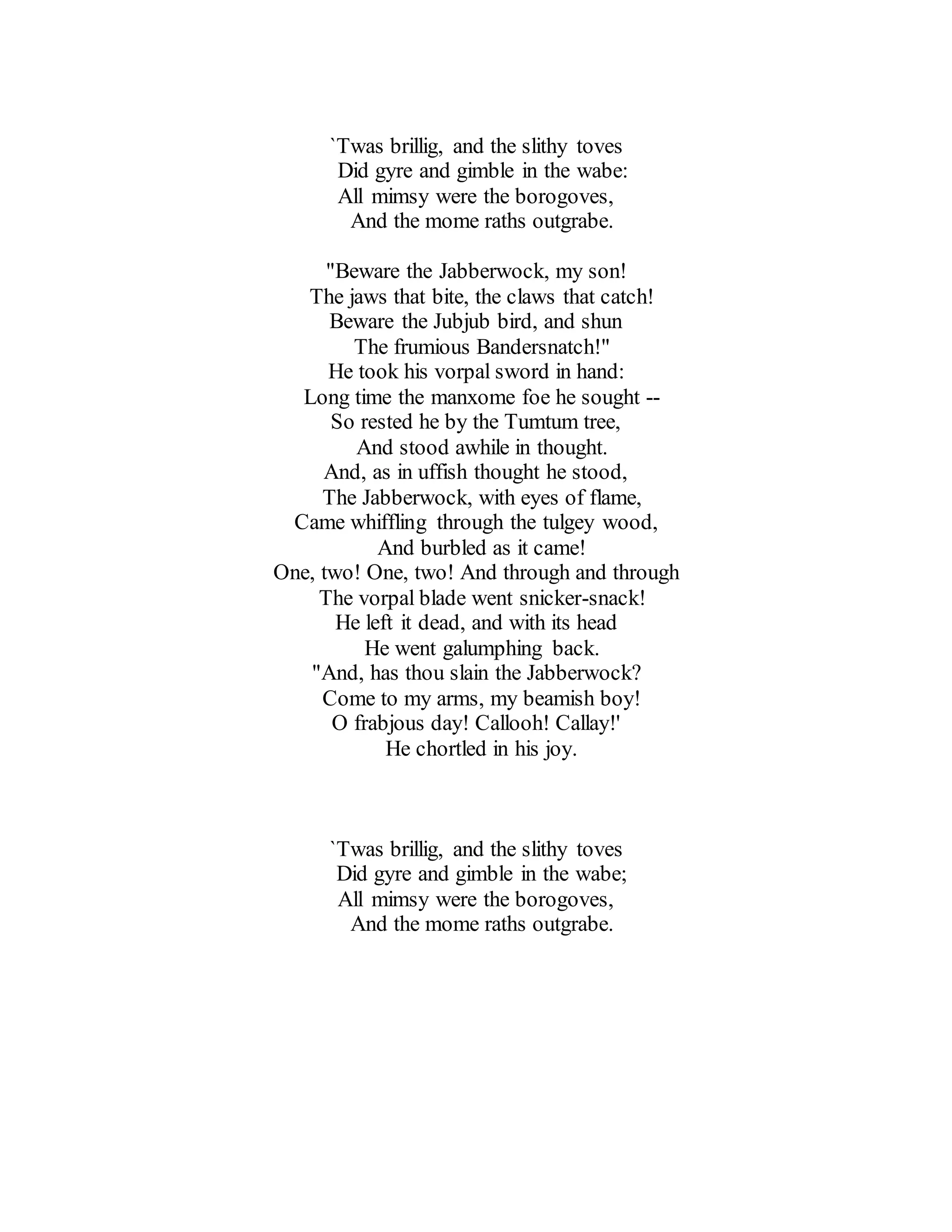 Jabberwocky | DOCX