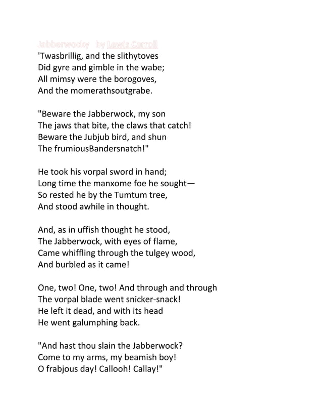 Jabberwocky | DOCX