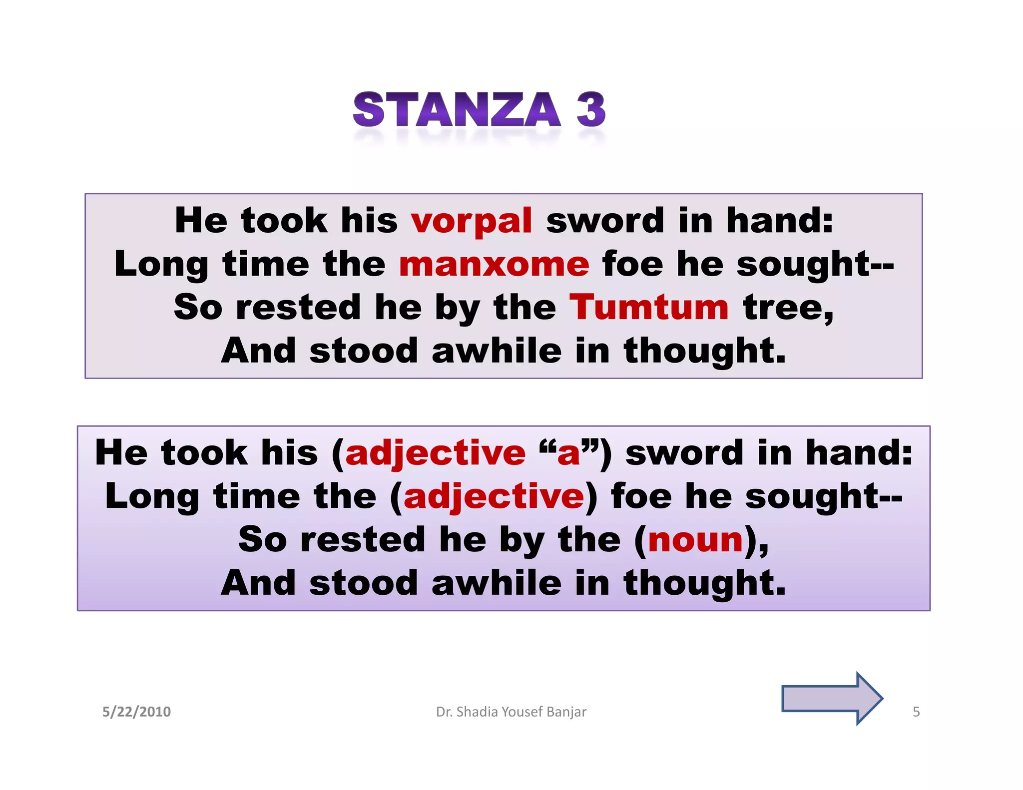 Jabberwocky presented by dr.shadia yousef banjar.pptx