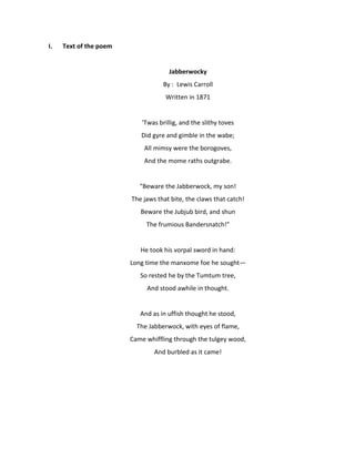 Jabberwocky paper | DOCX