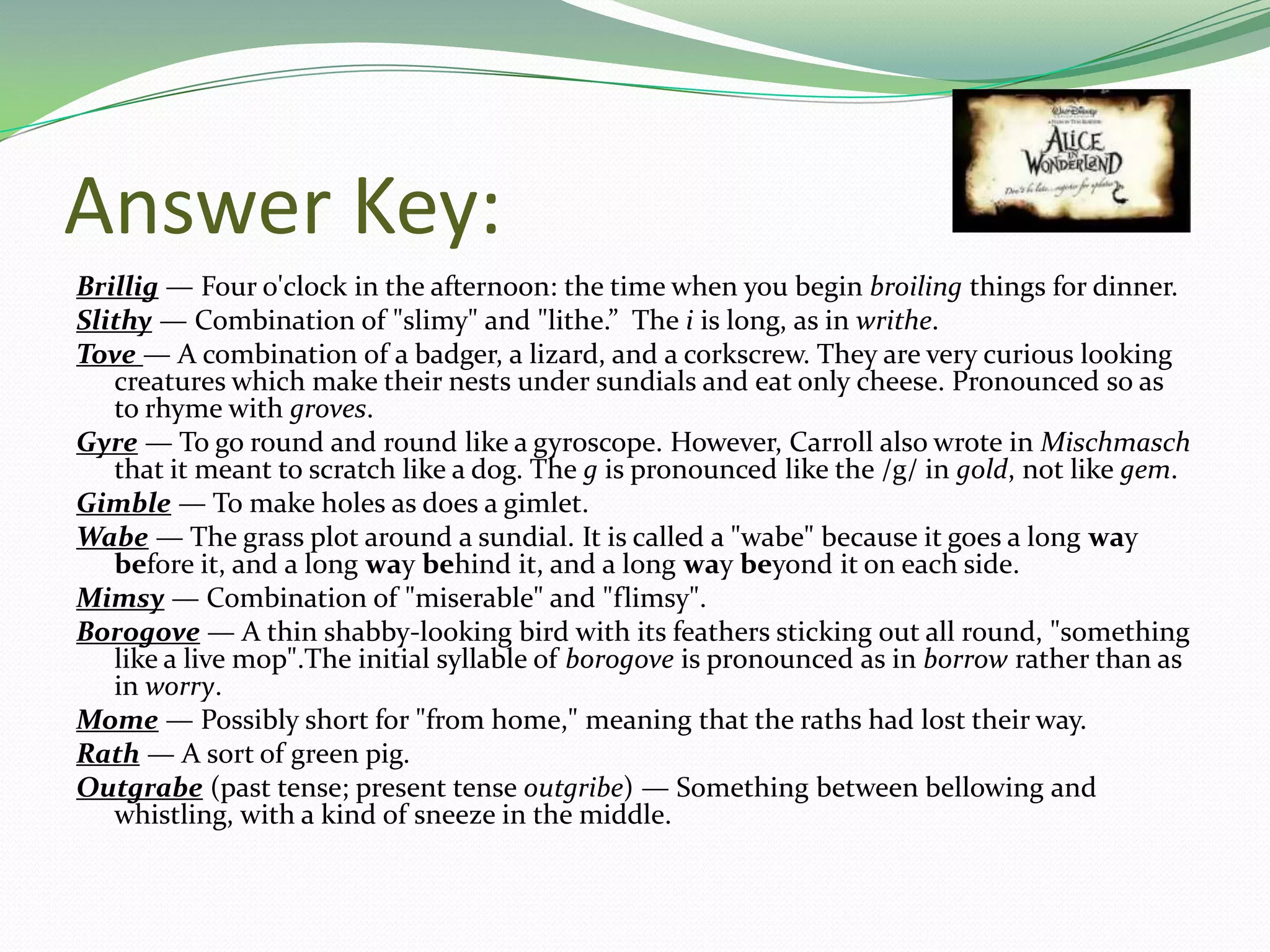 Jabberwocky presentation | PPTX