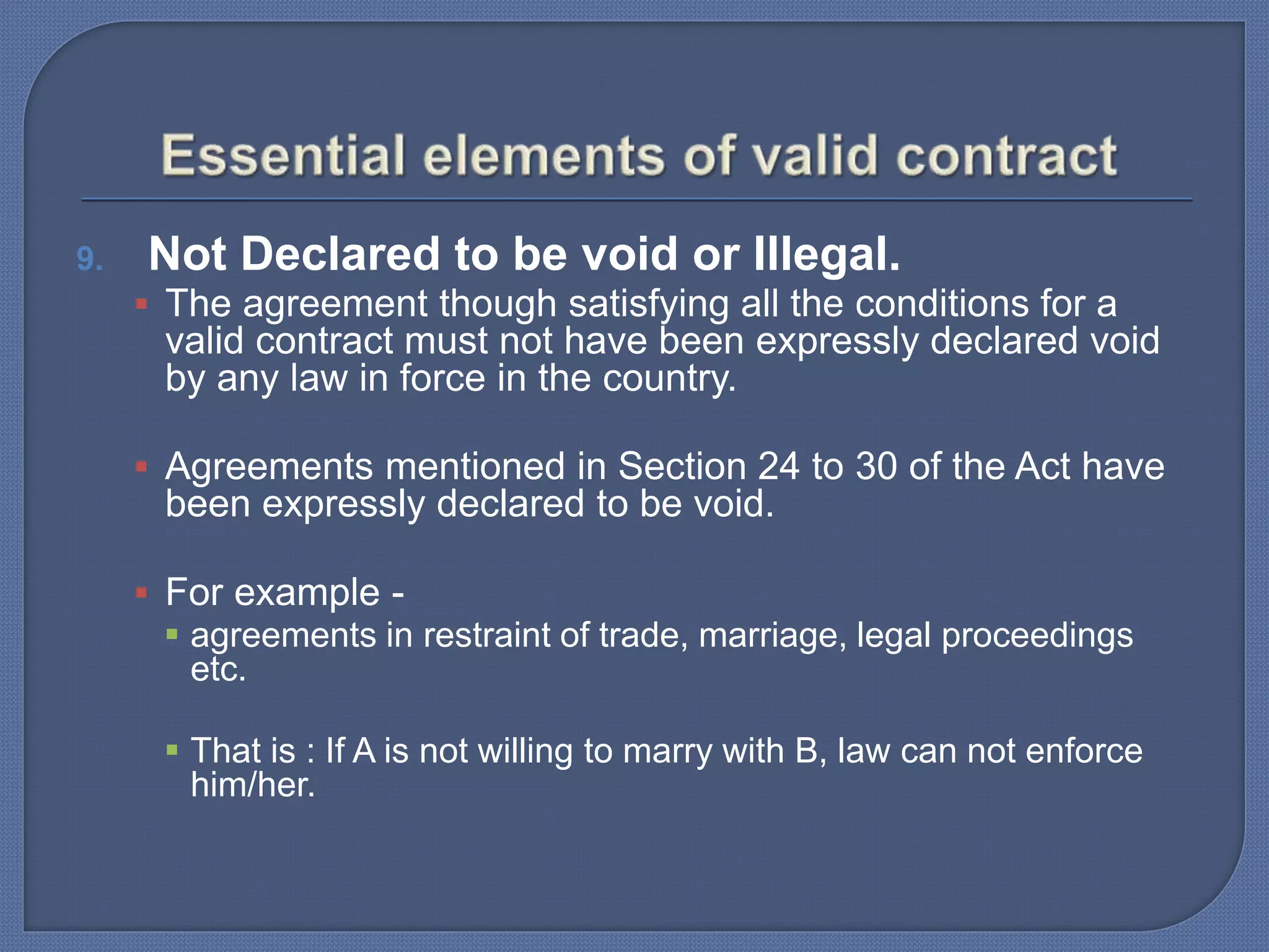 Essential of valid contract | PPTX