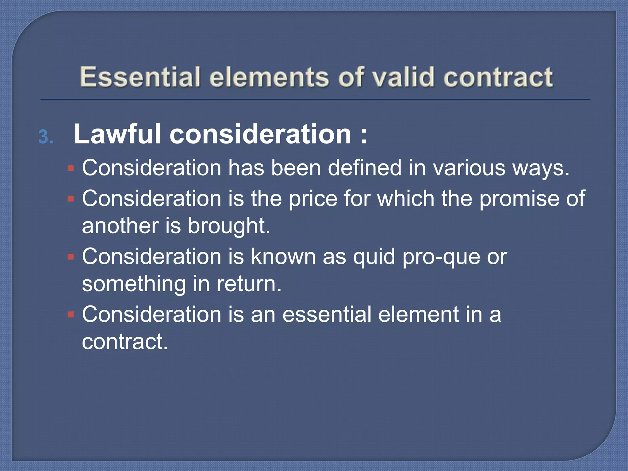 Essential of valid contract | PPTX