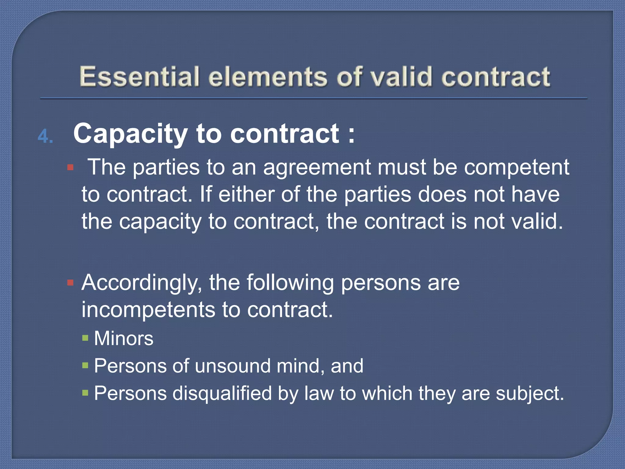 Essential of valid contract | PPTX