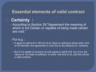 Essential of valid contract | PPTX