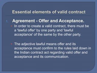 Essential of valid contract | PPTX