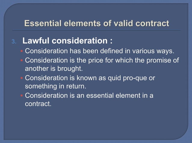 Essential of valid contract | PPTX