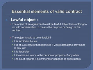 Essential of valid contract | PPTX