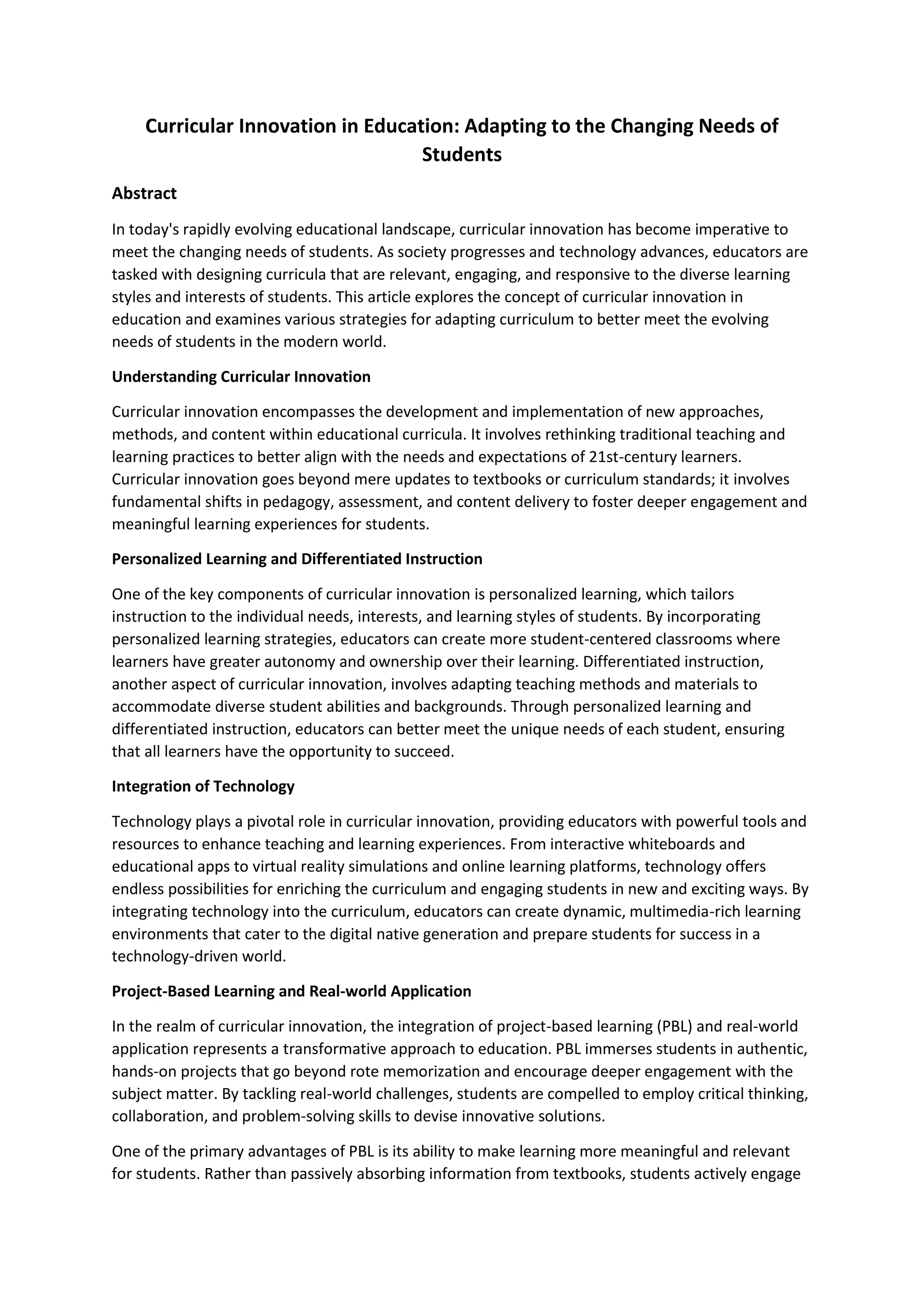 Navigating the Curricular Landscape: Strategies for Effective School ...