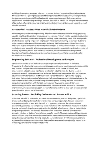 Revolutionizing Education: A New Curriculum Paradigm | PDF | Education ...