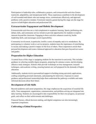 Sixth Form Programme: Preparing Students for Academic Success and ...