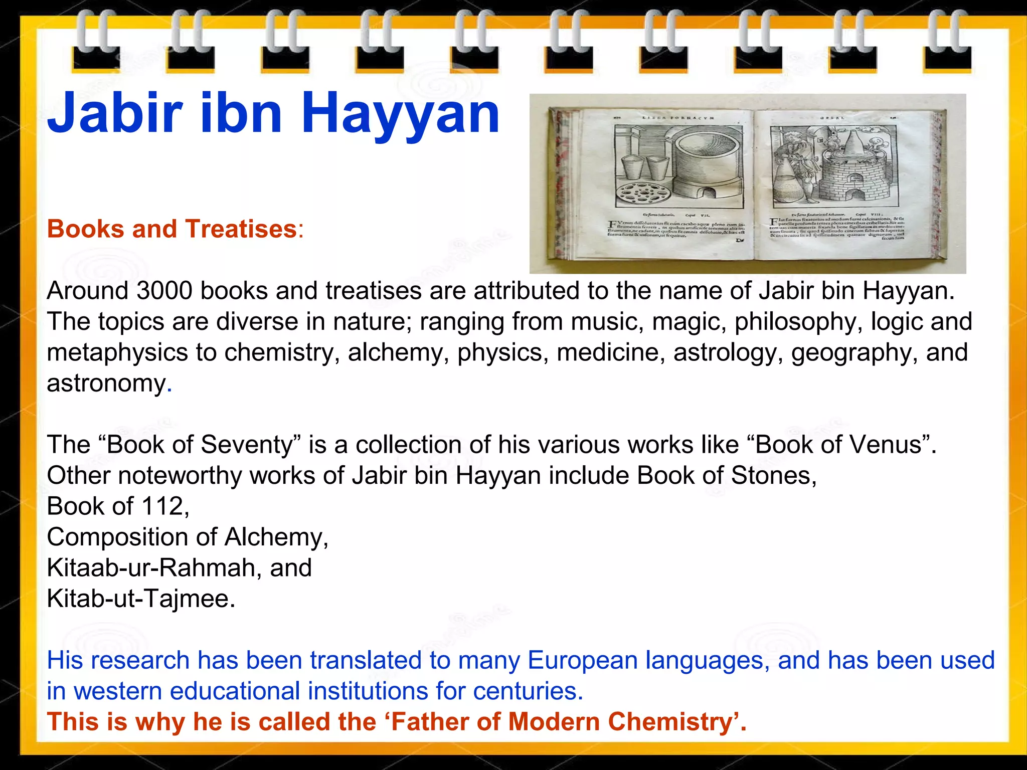 Jabir ibn Hayyan | PPT
