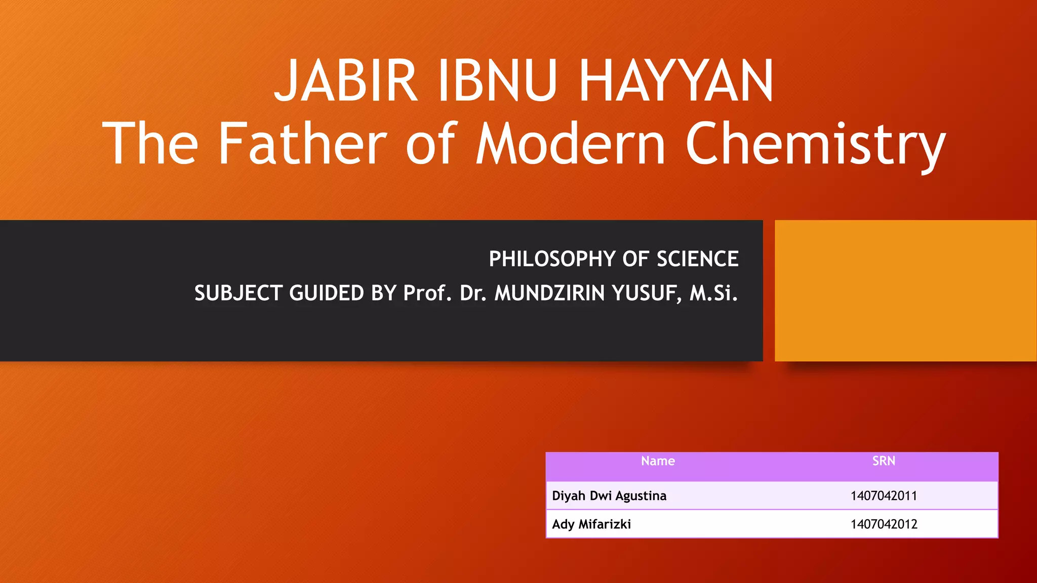 Jabir ibnu hayyan | PPTX