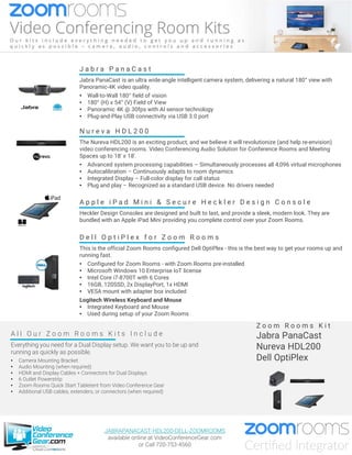 Zoom Rooms Kit from Video Conference Gear featuring the Jabra PanaCast ...