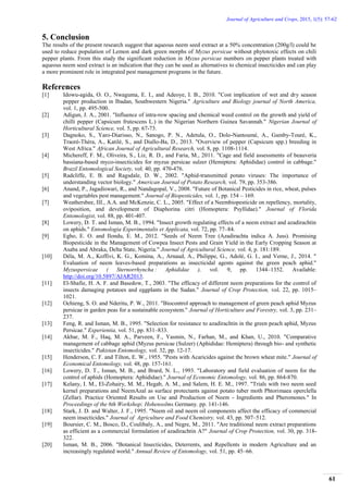 Efficacy of Aqueous Neem Seed Extract in the Control of Green Peach ...
