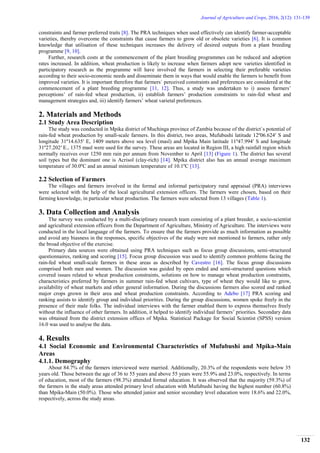 Farmers? Perceptions of Rain-Fed Wheat Production Constraints, Varietal Preferences and their ...