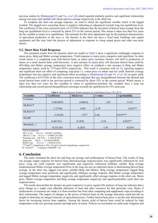 Supply Response of Haricot Bean: The Case of Boricha District, Southern ...