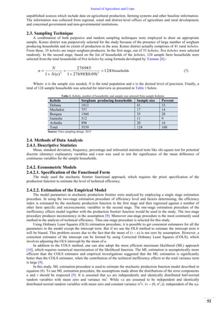 Technical Efficiency of Sorghum Production: The Case of Smallholder ...