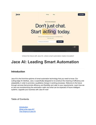 Jace AI_ Leading Smart Automation.pdf 2024 | PDF