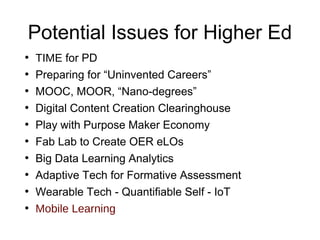 Jace Hargis Issues in Higher Education | PPT | Education