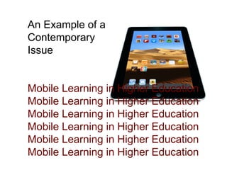 Jace Hargis Issues in Higher Education | PPT | Education