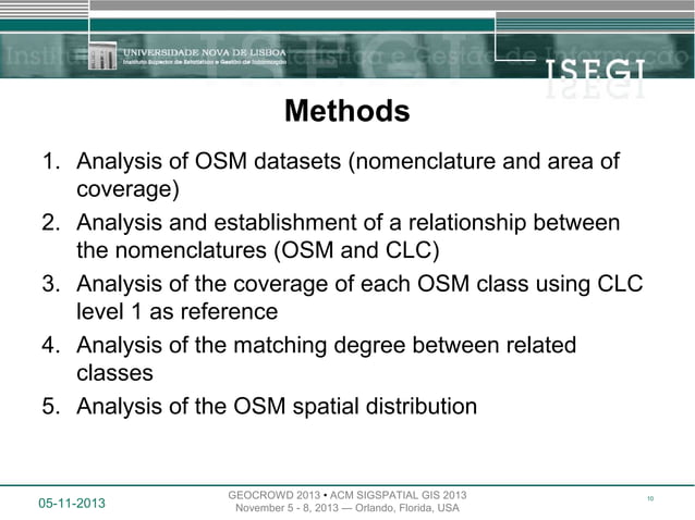 Exploratory analysis of OpenStreetMap for land use classification | PPT | Geography | Science