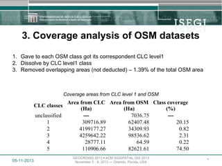 Exploratory analysis of OpenStreetMap for land use classification | PPT