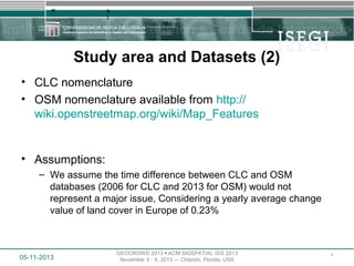Exploratory analysis of OpenStreetMap for land use classification | PPT