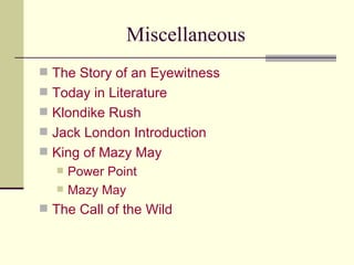 Jack London Background | PPT