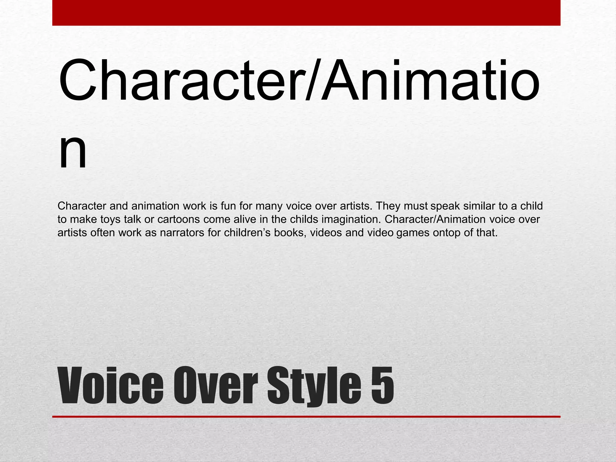 Voice Over Styles | PPT