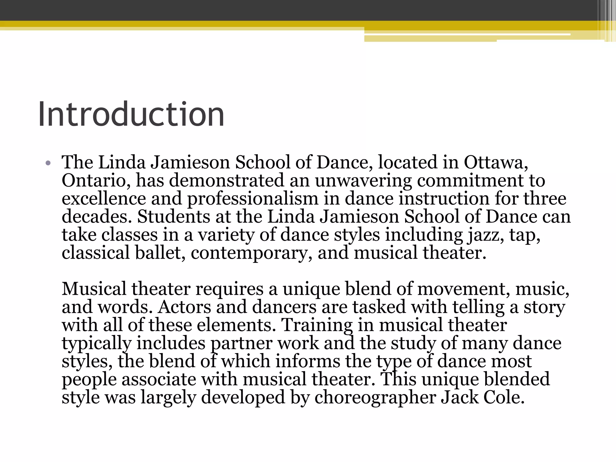 Jack Cole - Legendary Musical Theater Choreographer | PPTX