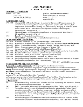 Jack Corbo CV (unedited) | PDF