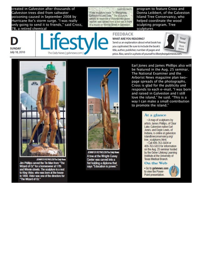 Jack Cross Tree Sculptures | PDF | Birdwatching | Hobbies & Interests