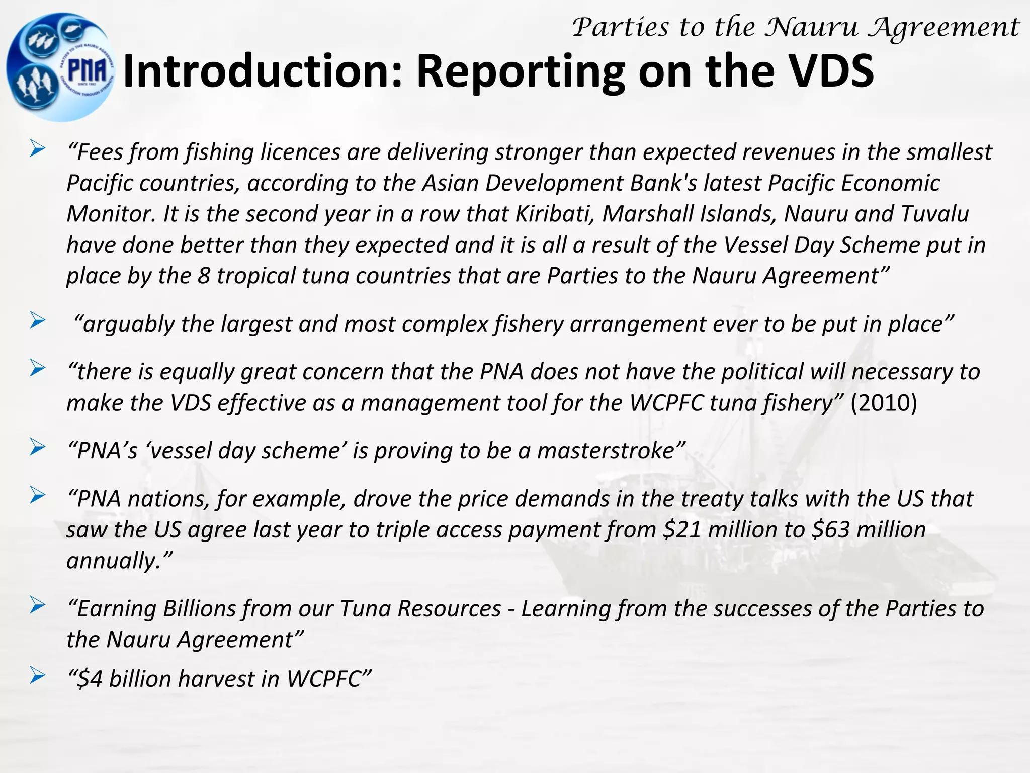 The PNA Vessel Day Scheme | PPT