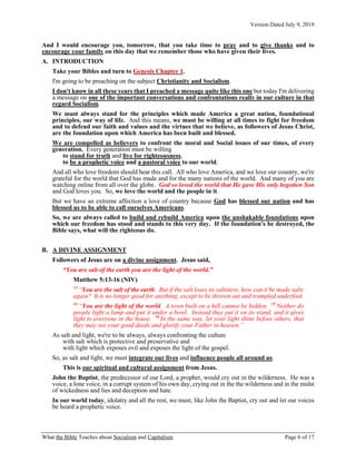 Jack Graham, Pastor, Socialism and Capitalism in the Bible | PDF