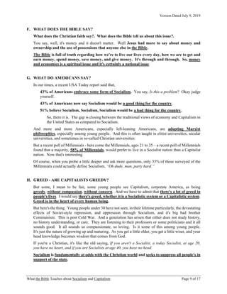 Jack Graham, Pastor, Socialism and Capitalism in the Bible | PDF