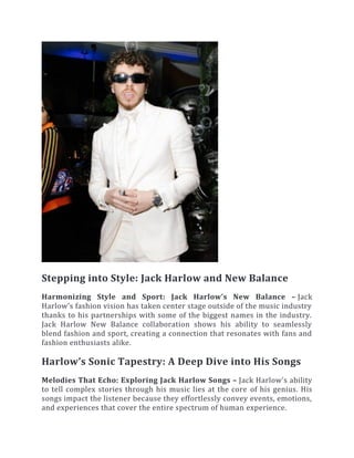 Jack Harlow White Suit: Glimpse Of American Rapper Signature Style | PDF