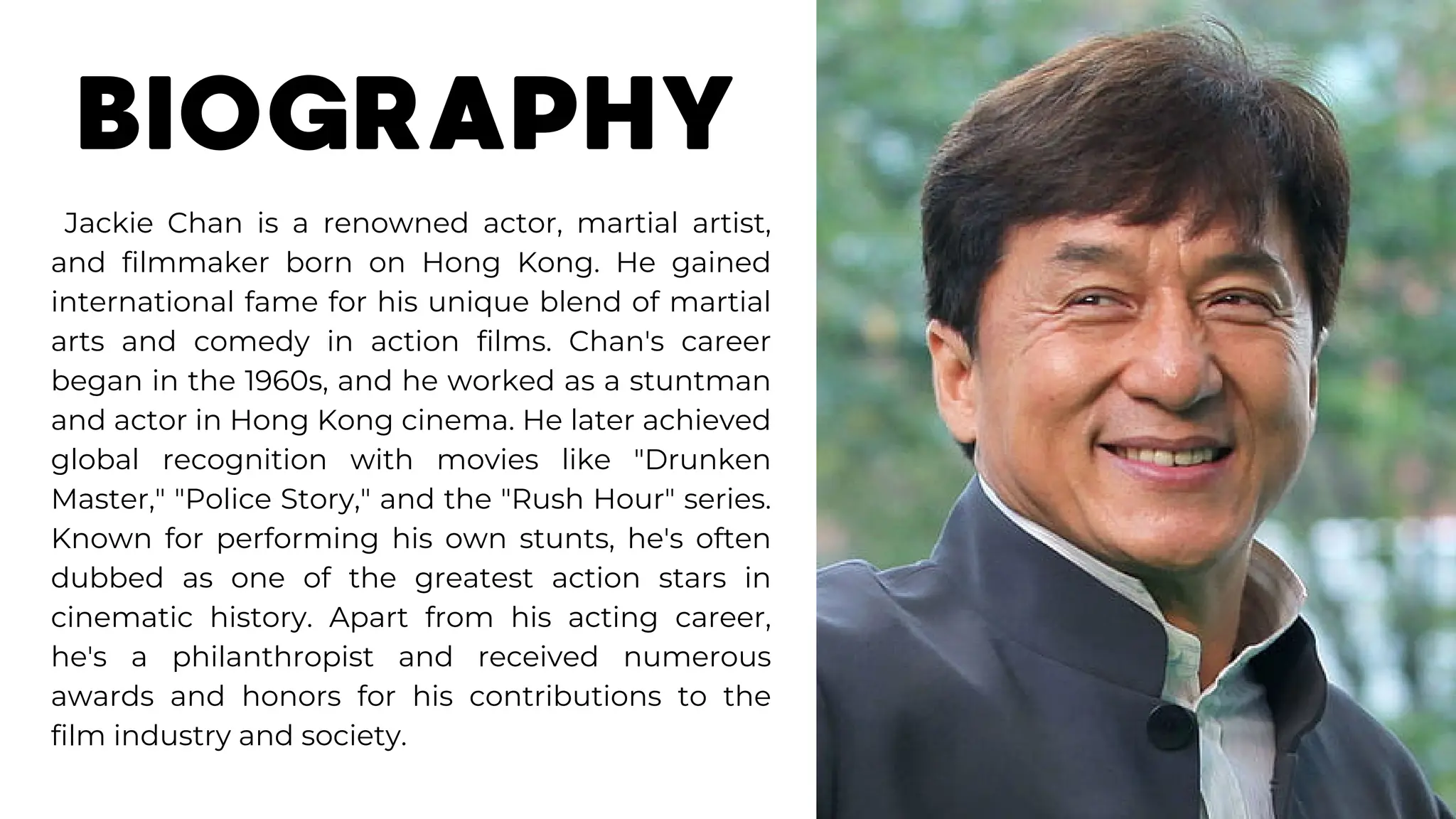 JACKIE CHAN and everything about his life | PDF