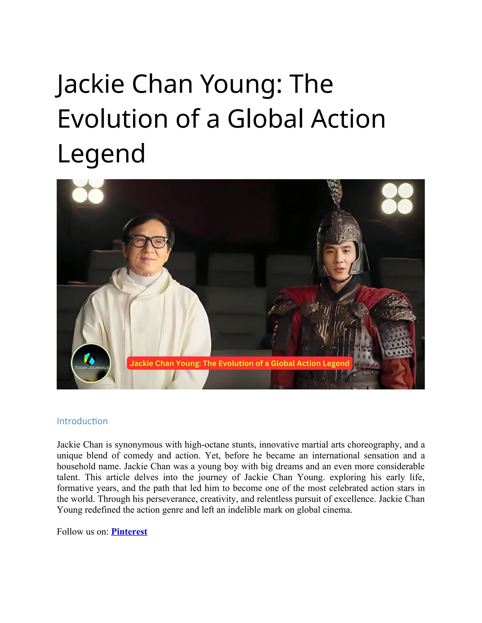 Jackie Chan Young: The Evolution of a Global Action Legend | DOCX
