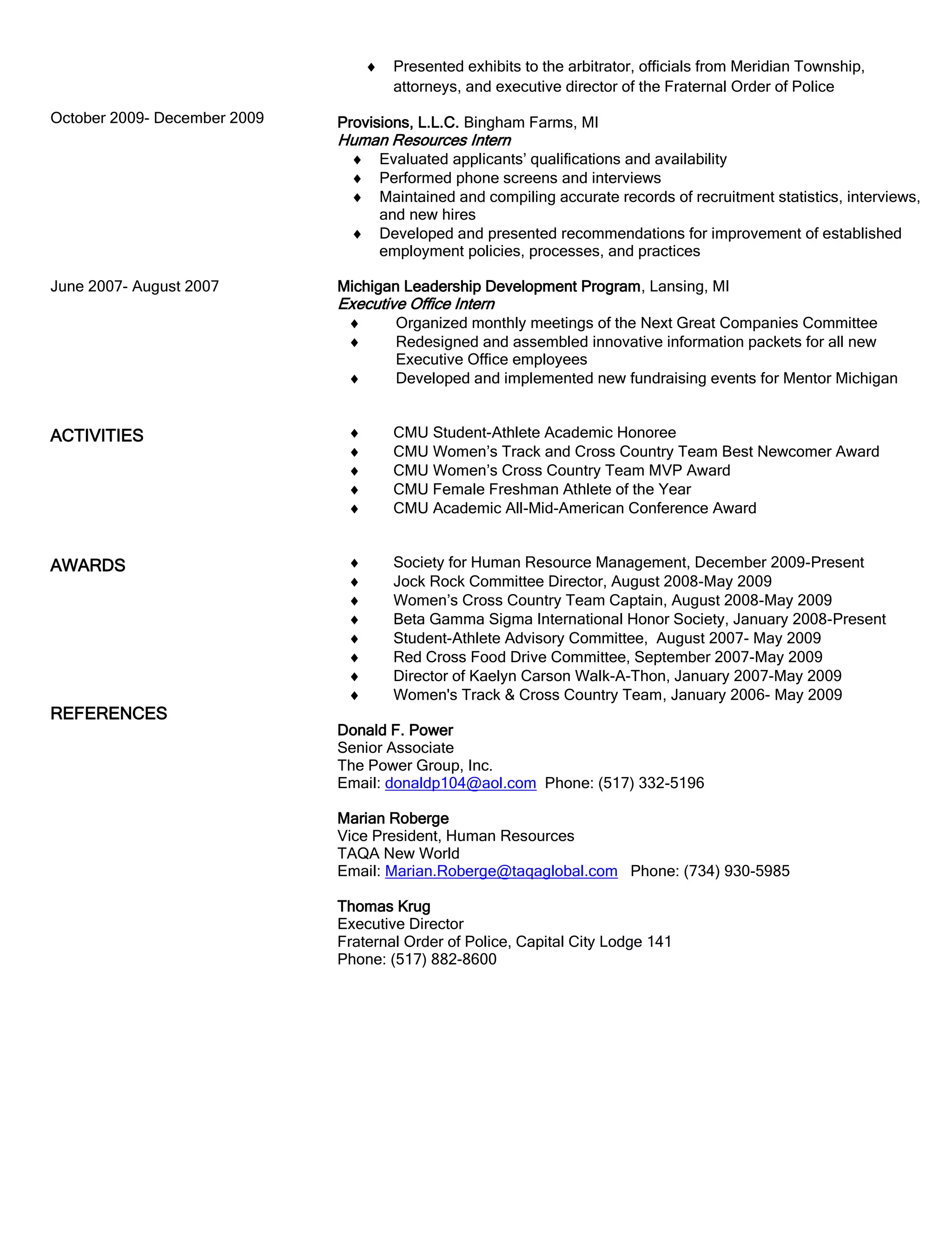 Jackie Rivard Resume | PDF