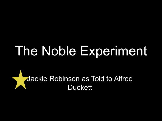The Noble Experiment Vocabulary In context | PPT