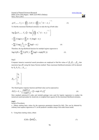 Jackknife algorithm for the estimation of logistic regression parameters | PDF