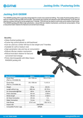 GME - Jackleg drills & pusher legs combined brochure | PDF