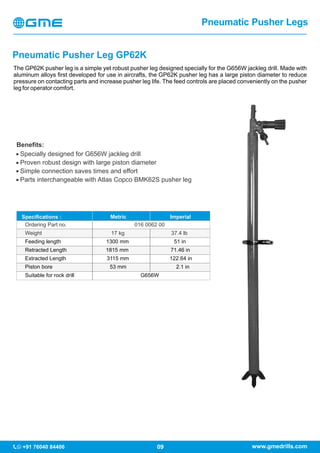GME - Jackleg drills & pusher legs combined brochure | PDF