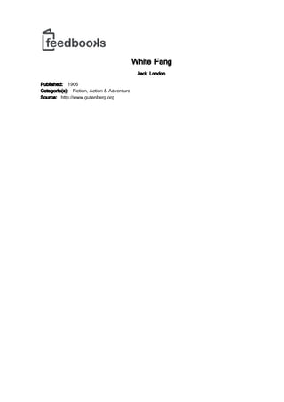 Jack london white fang | PDF