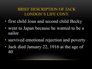 Jack london’s literature | PPT